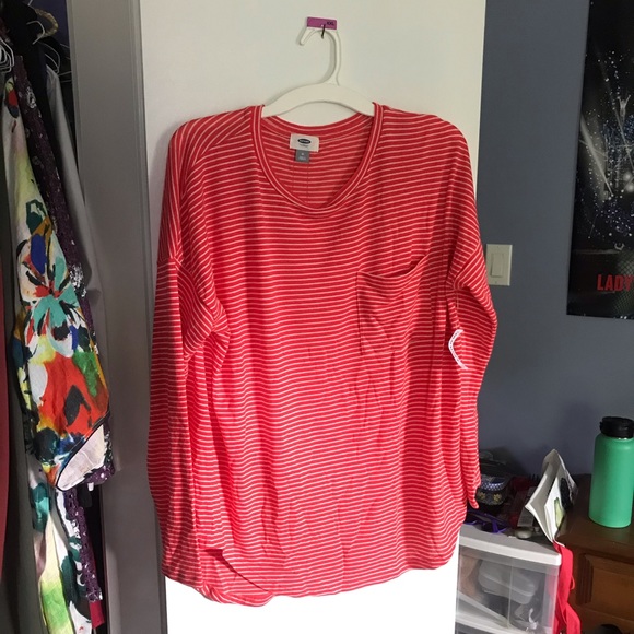 Old Navy | Tops | Nwt Old Navy Red White Striped Shirt | Poshmark
